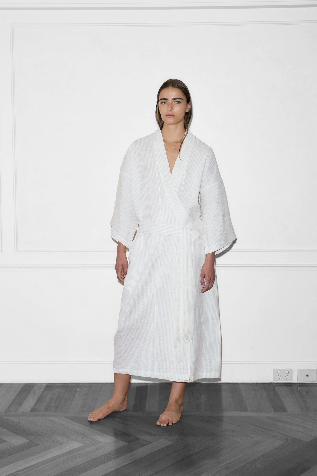 Deiji Studios | 02 Robe in Linen Story Stripe – Recital